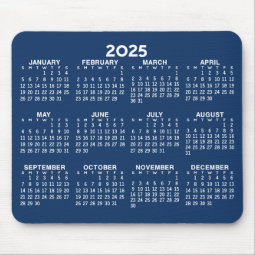 Full Year View Calendar - horizontal Mouse Pad | Zazzle
