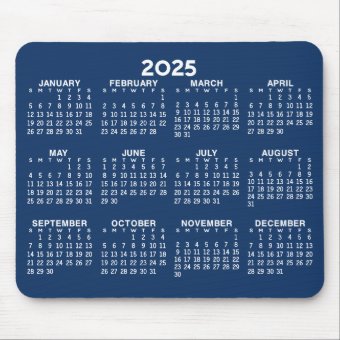 Full Year View Calendar - horizontal Mouse Pad | Zazzle