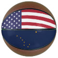 Fullsize Basketball with Flag of Alaska, USA | Zazzle