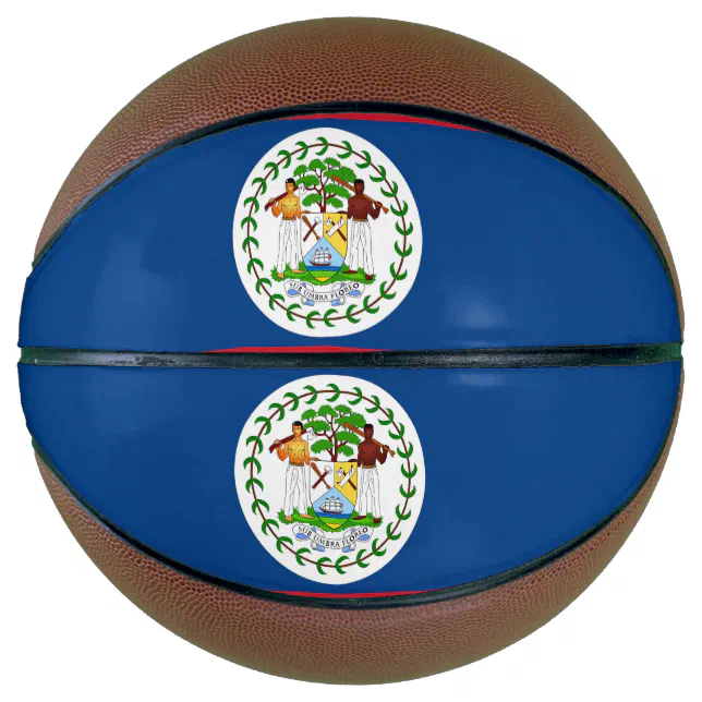 Fullsize Basketball with Flag of Belize | Zazzle