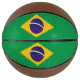 Fullsize Basketball with Flag of Brazil | Zazzle