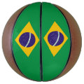 Fullsize Basketball with Flag of Brazil | Zazzle