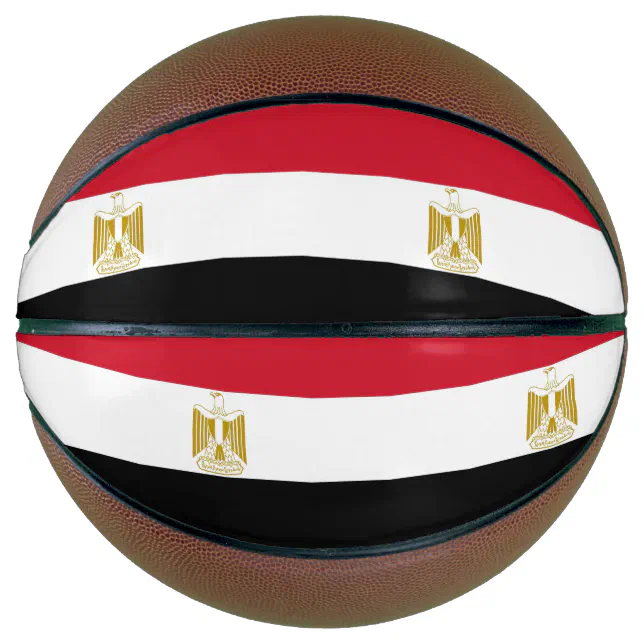 Fullsize Basketball with Flag of Egypt | Zazzle