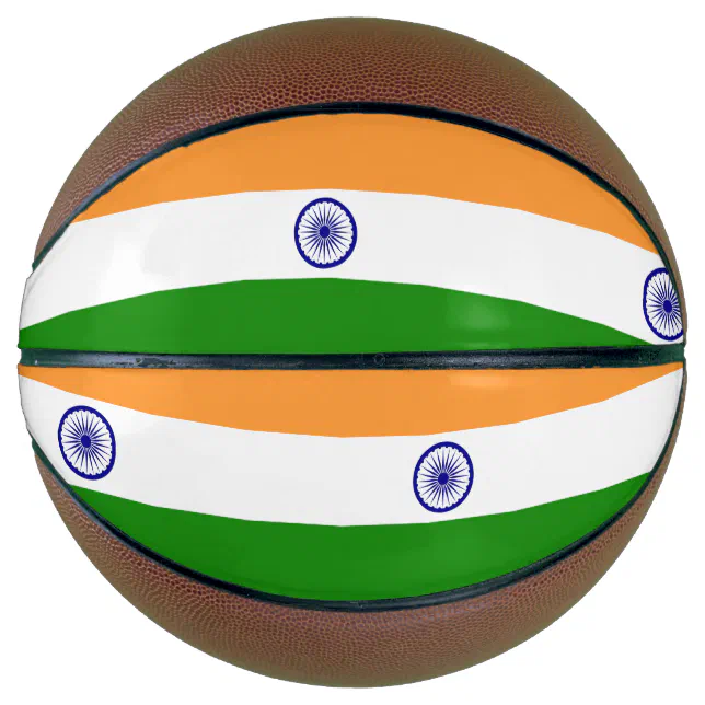 Fullsize Basketball with Flag of India | Zazzle
