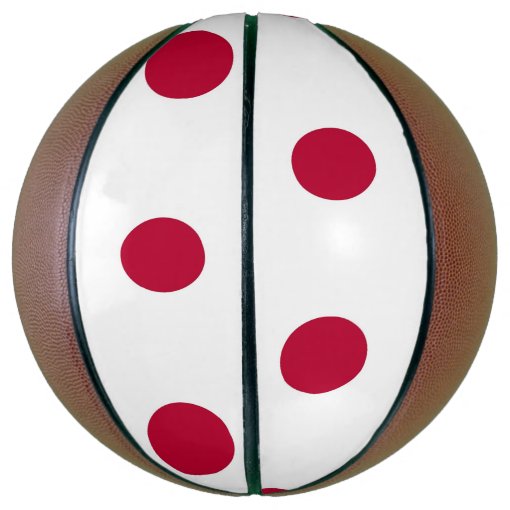 Fullsize Basketball with Flag of Japan | Zazzle