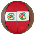Fullsize Basketball with Flag of Peru | Zazzle