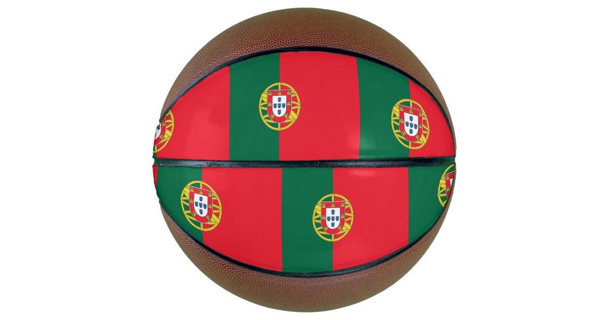 Fullsize Basketball with Flag of Portugal | Zazzle