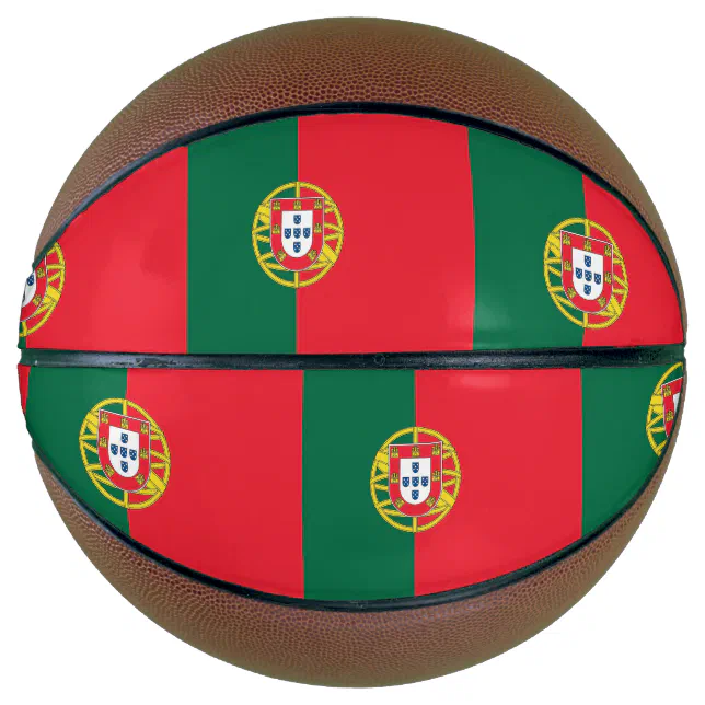 Fullsize Basketball with Flag of Portugal | Zazzle