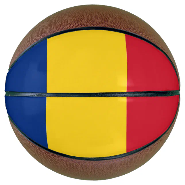 Fullsize Basketball with Flag of Romania | Zazzle