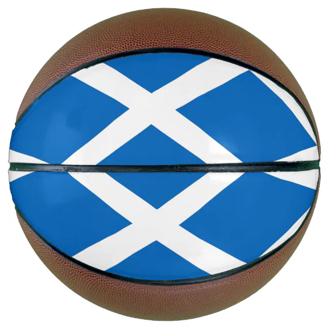 Fullsize Basketball with Flag of Scotland, UK | Zazzle