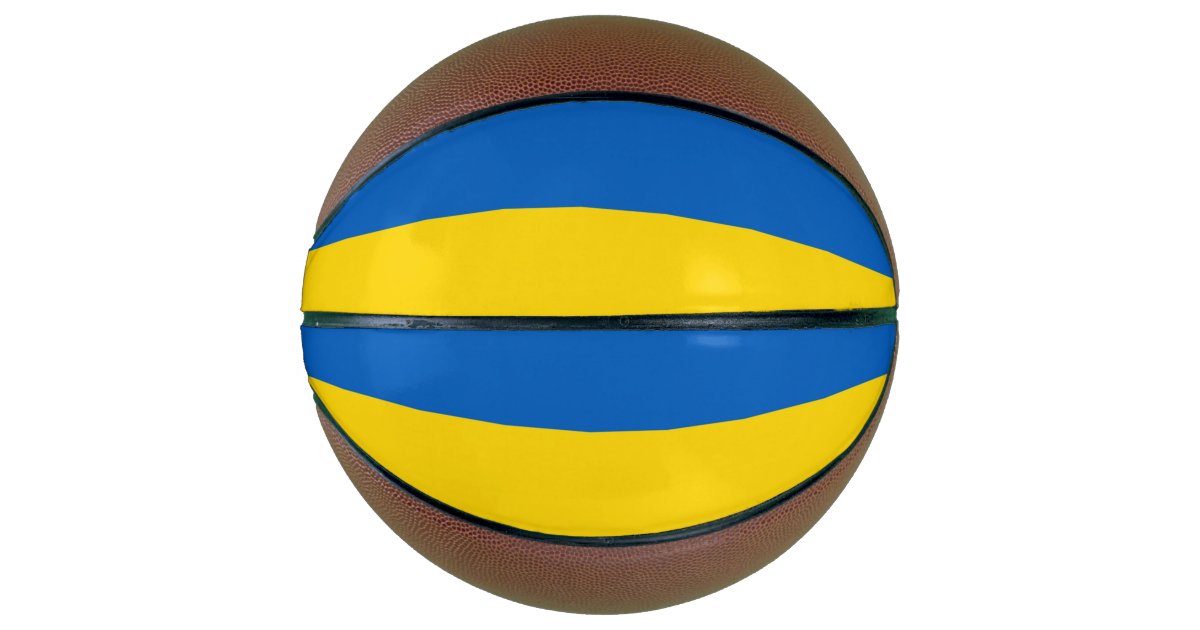 Fullsize Basketball with Flag of Ukraine | Zazzle