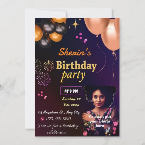 Fully Customizable Birthday Invitation | Zazzle