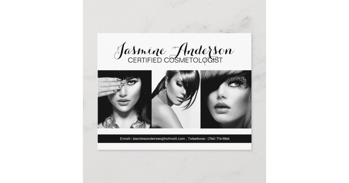 Fully Customizable Makeup Artist Comp Card | Zazzle