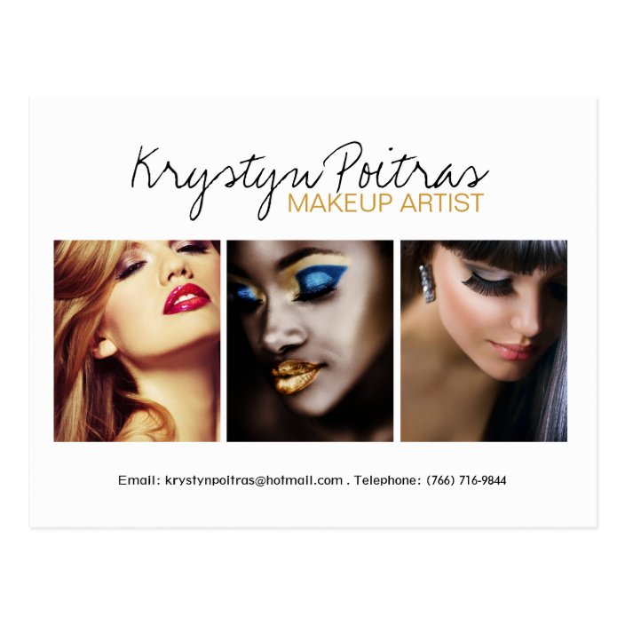 Fully Customizable Makeup Artist Comp Card | Zazzle.com