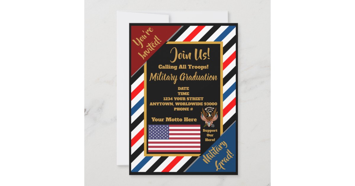 Fully Customizable Military Invitations | Zazzle