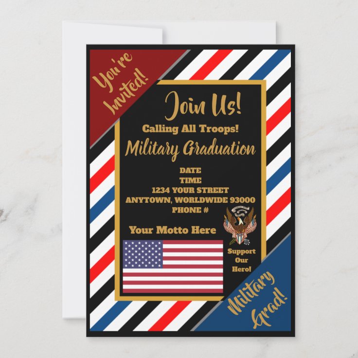 Fully Customizable Military Invitations | Zazzle