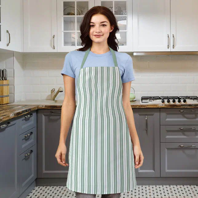 Fully Editable Colors Rustic Country Stripes Apron | Zazzle