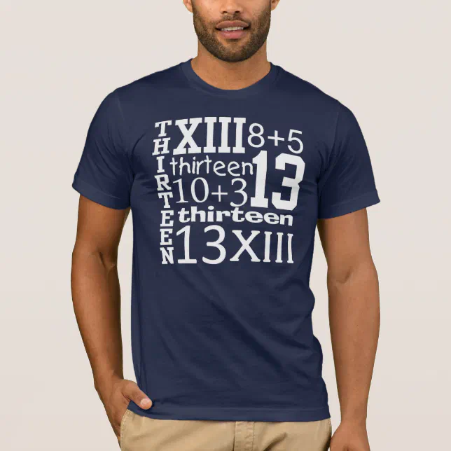 Fun 13 GRAPHIC 13th Birthday TEE | Zazzle