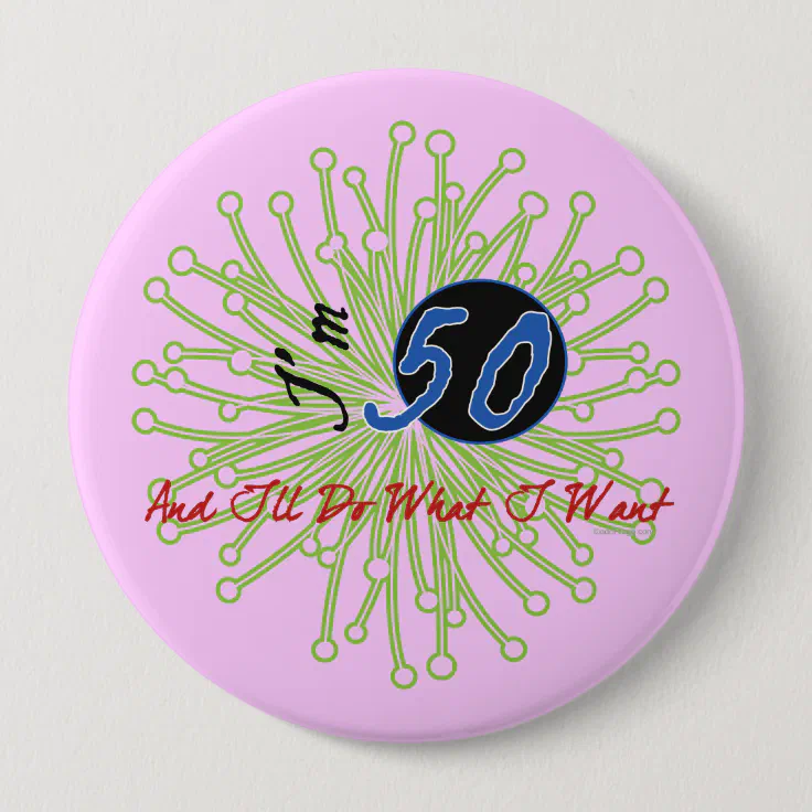 Fun 50th Birthday Party Button | Zazzle