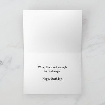 Fun 65th Birthday with Cat Animal Humor Card | Zazzle