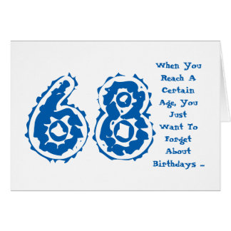 Funny 68th Birthday Cards | Zazzle