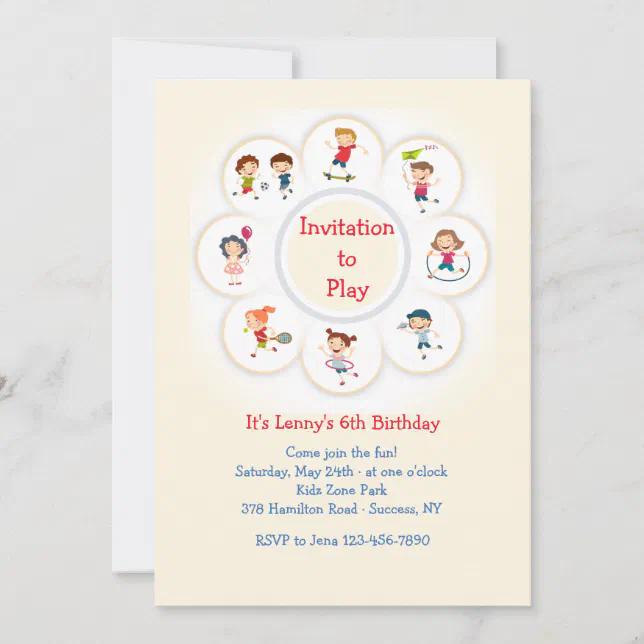 Fun Activities Invitation | Zazzle