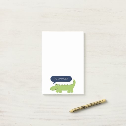 Fun Alligator Personalized Post-it Notes | Zazzle