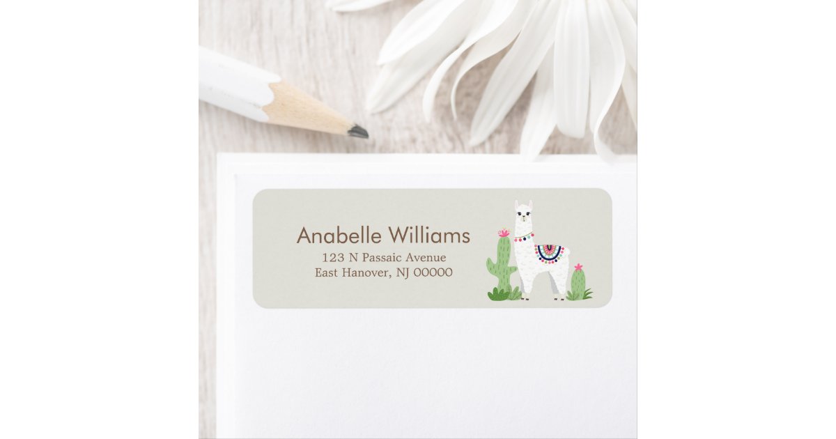 Fun Alpaca Label | Zazzle