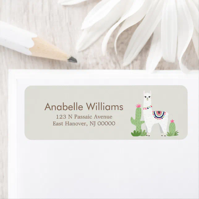 Fun Alpaca Label | Zazzle