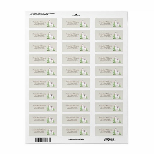 Fun Alpaca Label | Zazzle