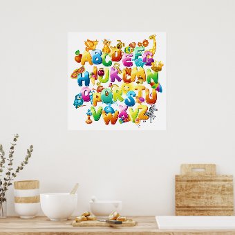 Fun Alphabet Poster | Zazzle