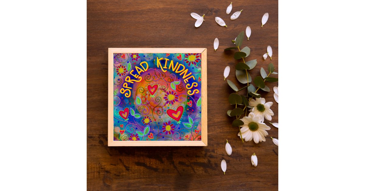 Fun and Cheerful Spread Kindness Classroom Poster | Zazzle
