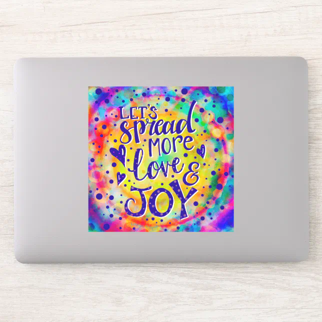 Fun and Cheerful Spread More Love and Joy Sticker | Zazzle