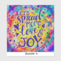 Fun and Cheerful Spread More Love and Joy Sticker | Zazzle