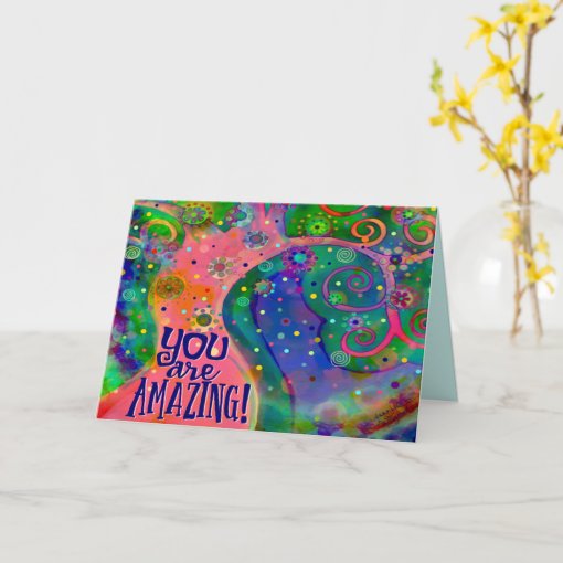 Fun and Cheerful “You are Amazing” Card | Zazzle
