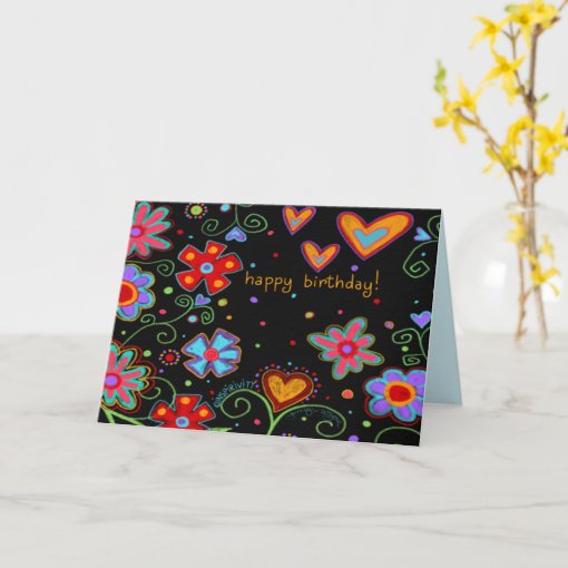 Fun and Colorful Happy Birthday “Inspirivity” Card | Zazzle