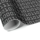 Binary in Black & White Wrapping Paper | Zazzle.com