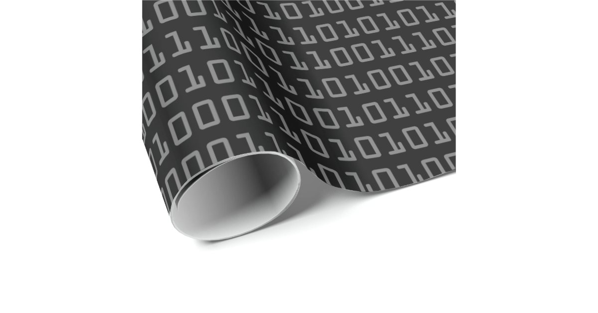 Fun And Cool Computer Binary Code Pattern Wrapping Paper | Zazzle