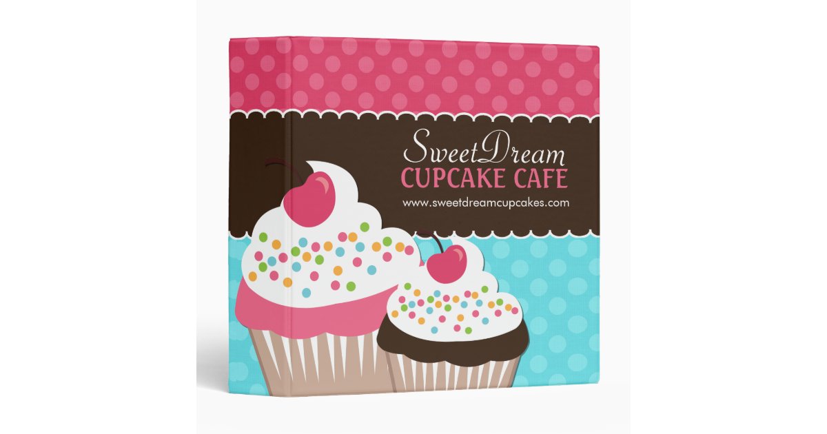 Fun and Cute Cupcake Binder | Zazzle