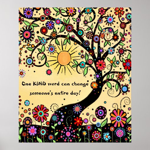Fun and Inspirational Kindness Classroom Poster | Zazzle