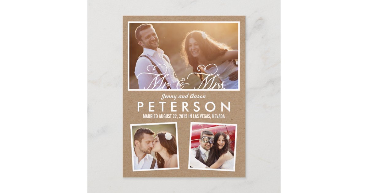 Fun and Playful Wedding Announcement - Craft | Zazzle