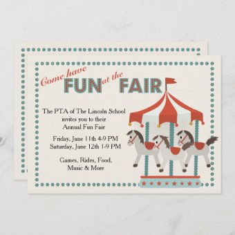 Fun at the Fair Invitation | Zazzle