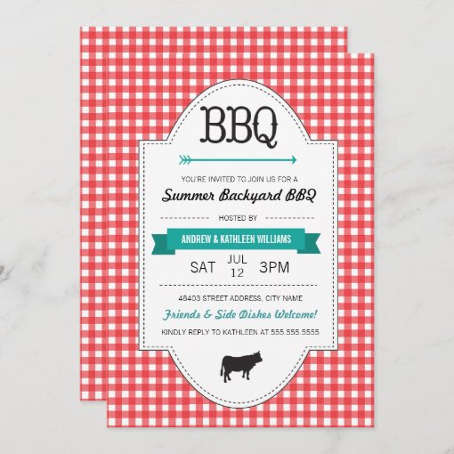 Fun Backyard BBQ Invite | Zazzle
