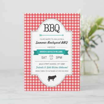 Fun Backyard BBQ Invite | Zazzle