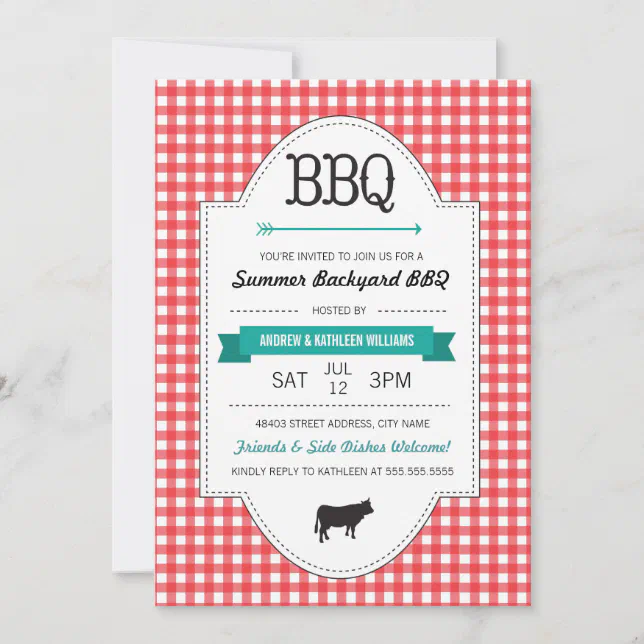 Fun Backyard BBQ Invite | Zazzle