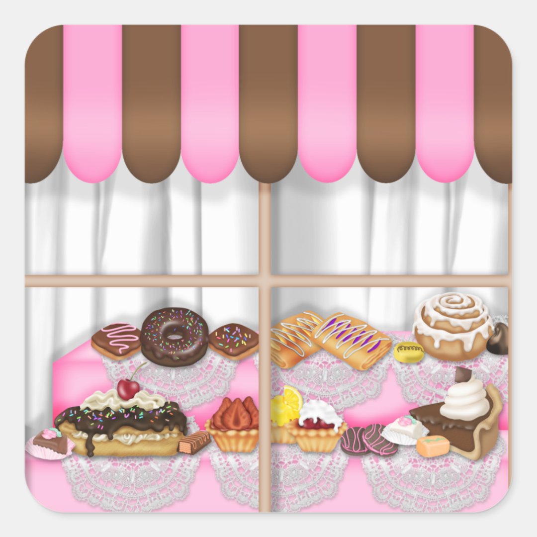 Fun Bakery Sweet Treats sticker | Zazzle
