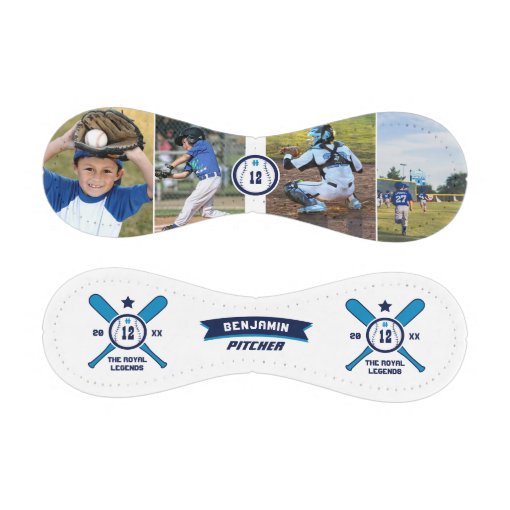 Fun Baseball Player Number & Name Photo Collage | Zazzle