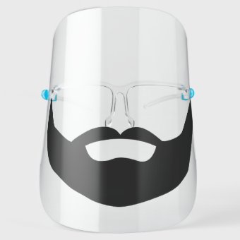 Fun Beard Facial Hair Funny Face Shield | Zazzle