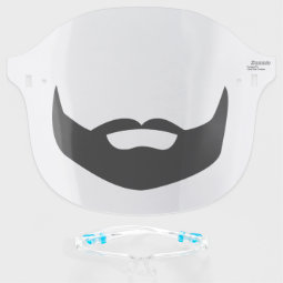 Fun Beard Facial Hair Funny Face Shield | Zazzle
