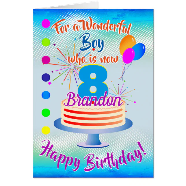 FUN BIRTHDAY BOY - BLUE / BLUE PERSONALIZED | Zazzle